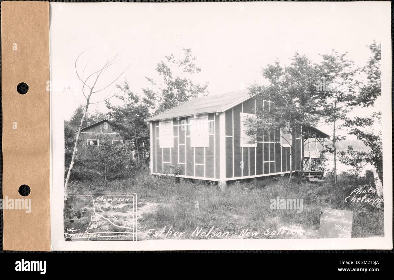 Esther Nelson, camp, Thompson Pond, New Salem, Mass., July 11, 1928 ...