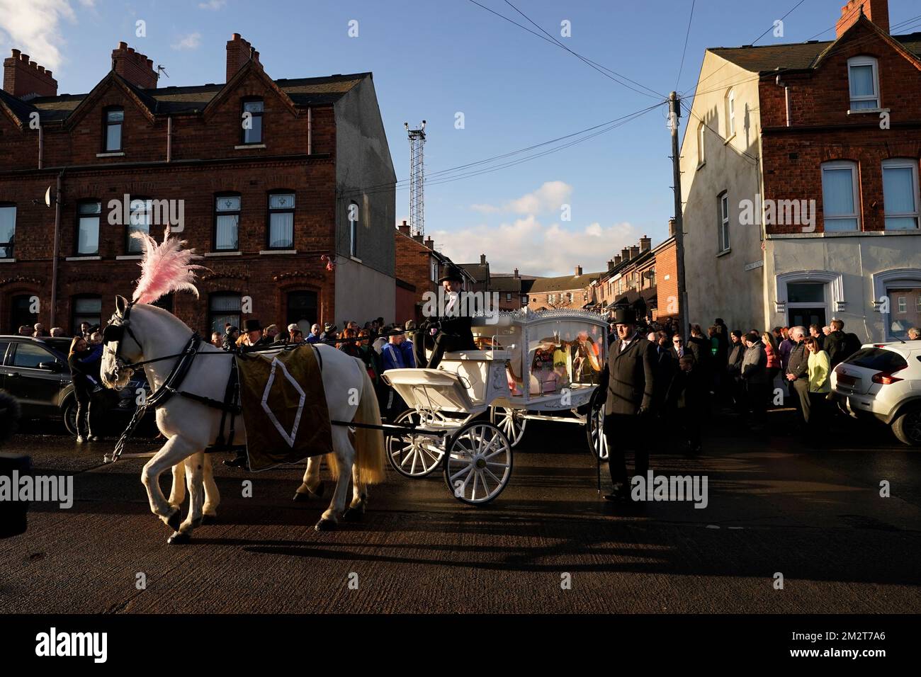 The funeral cortege of Stella-Lily McCorkindale leaves Bromley Street ...