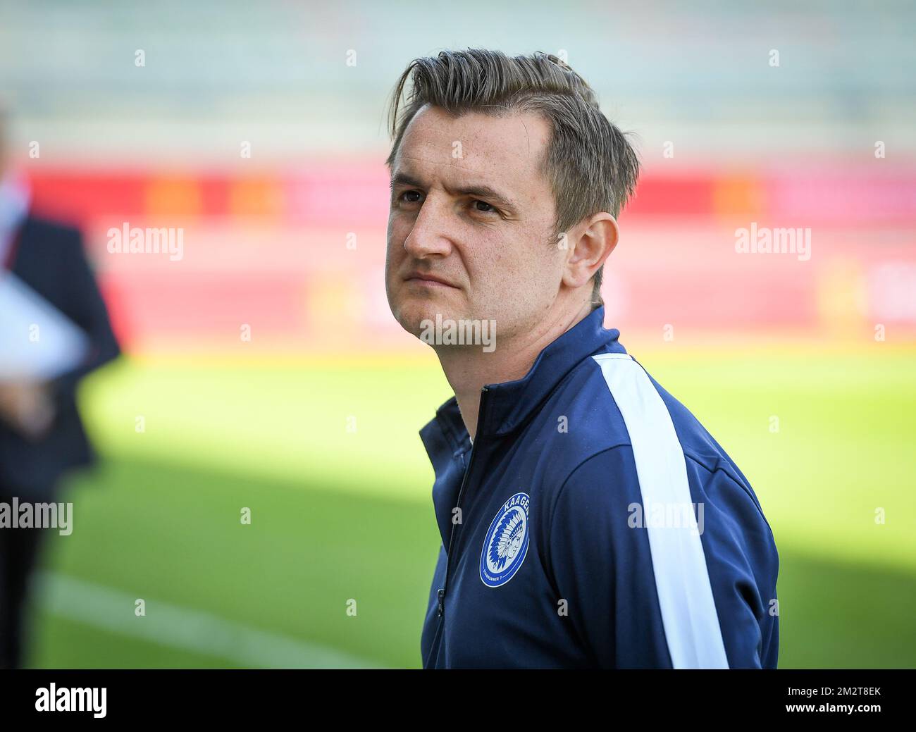 Gent's head coach Dave Mattheus pictured ahead of a soccer game between ...
