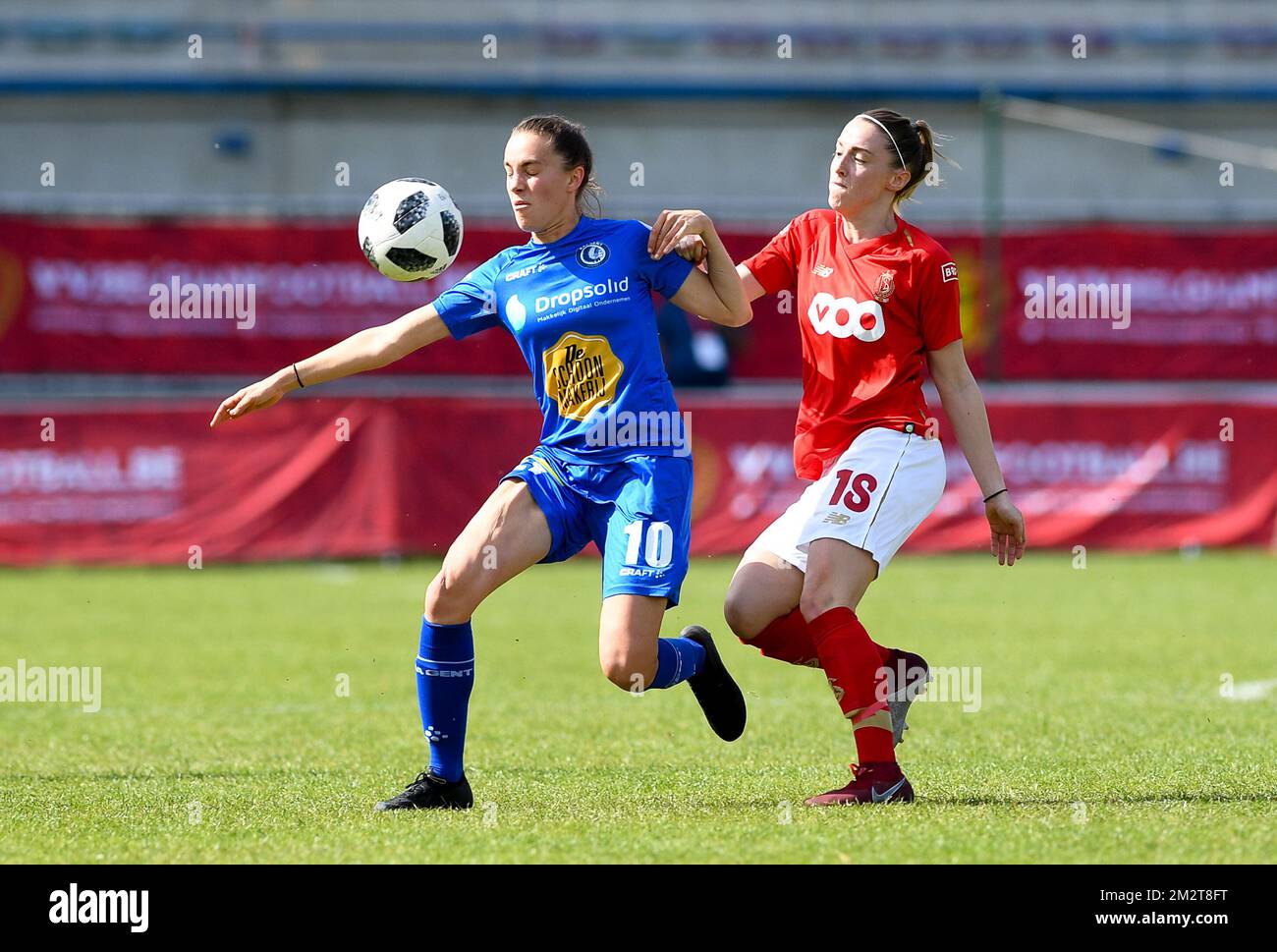 Gent's Chloe Vande Velde and Standard's Charlotte Cranshoff pictured in ...