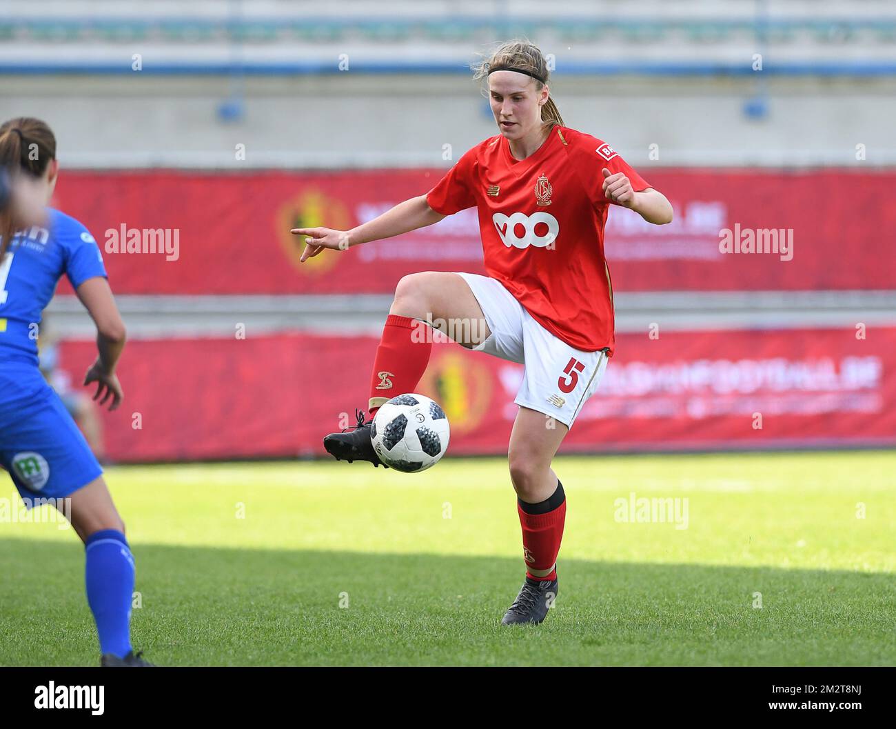 Standard's Lea Cordier pictured in action during a soccer game between ...