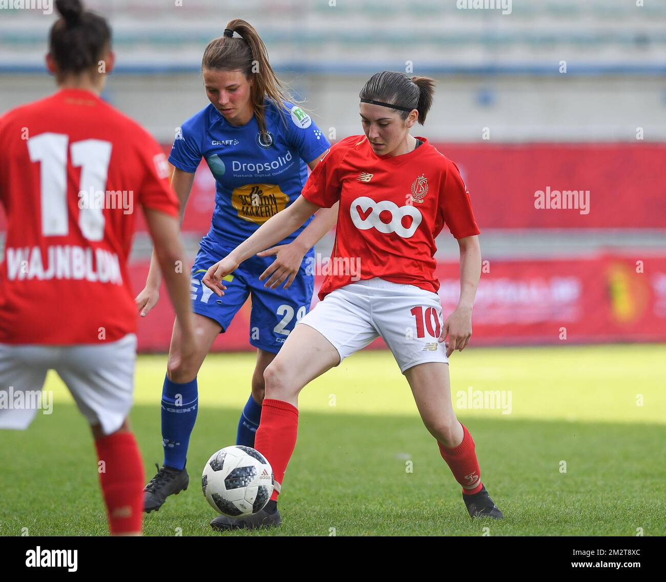 Gent's Nicky Van Den Abbeele and Standard's Noemie Gelders pictured in ...