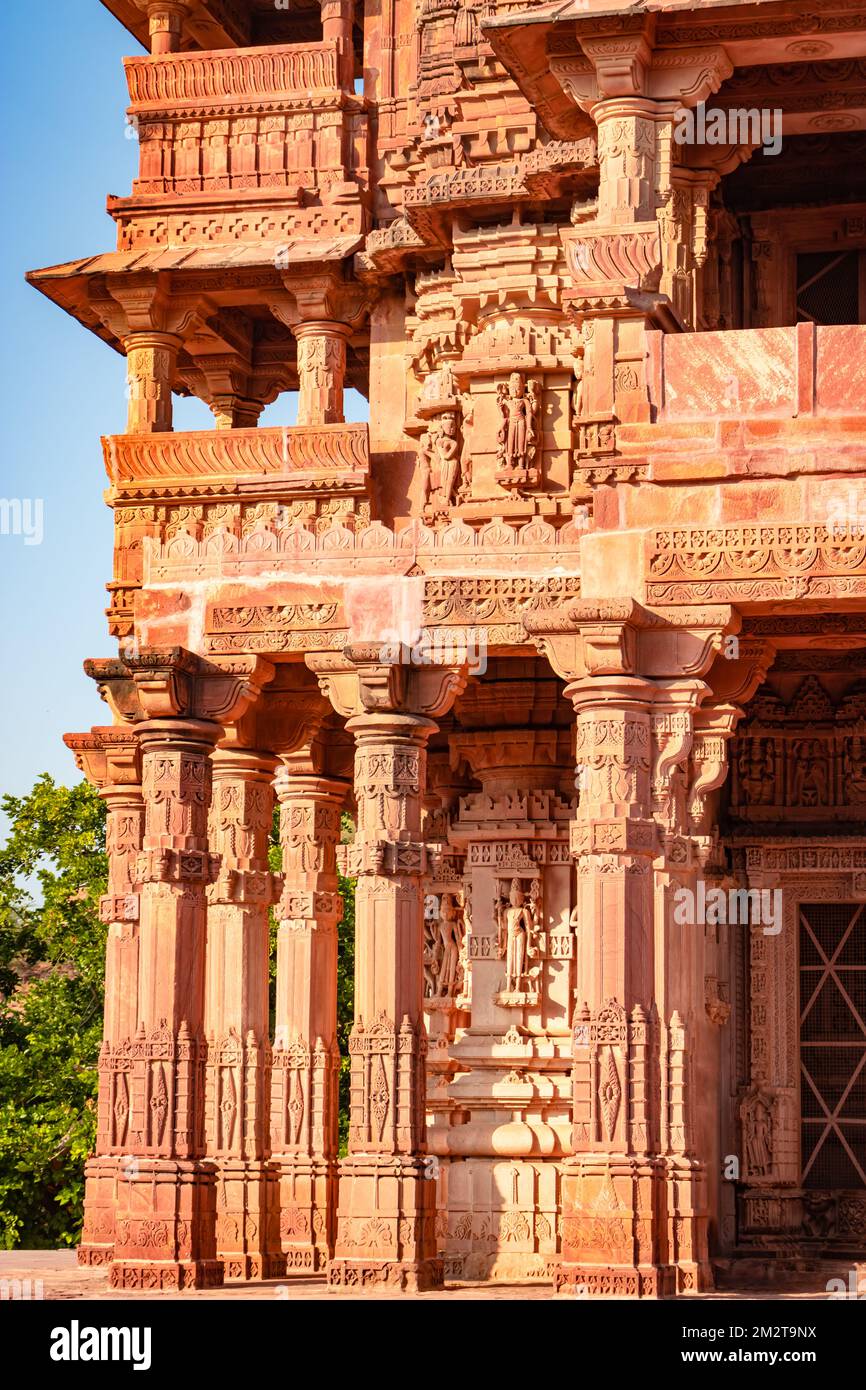 ancient hindu temple architecture from unique angle at day Stock Photo ...