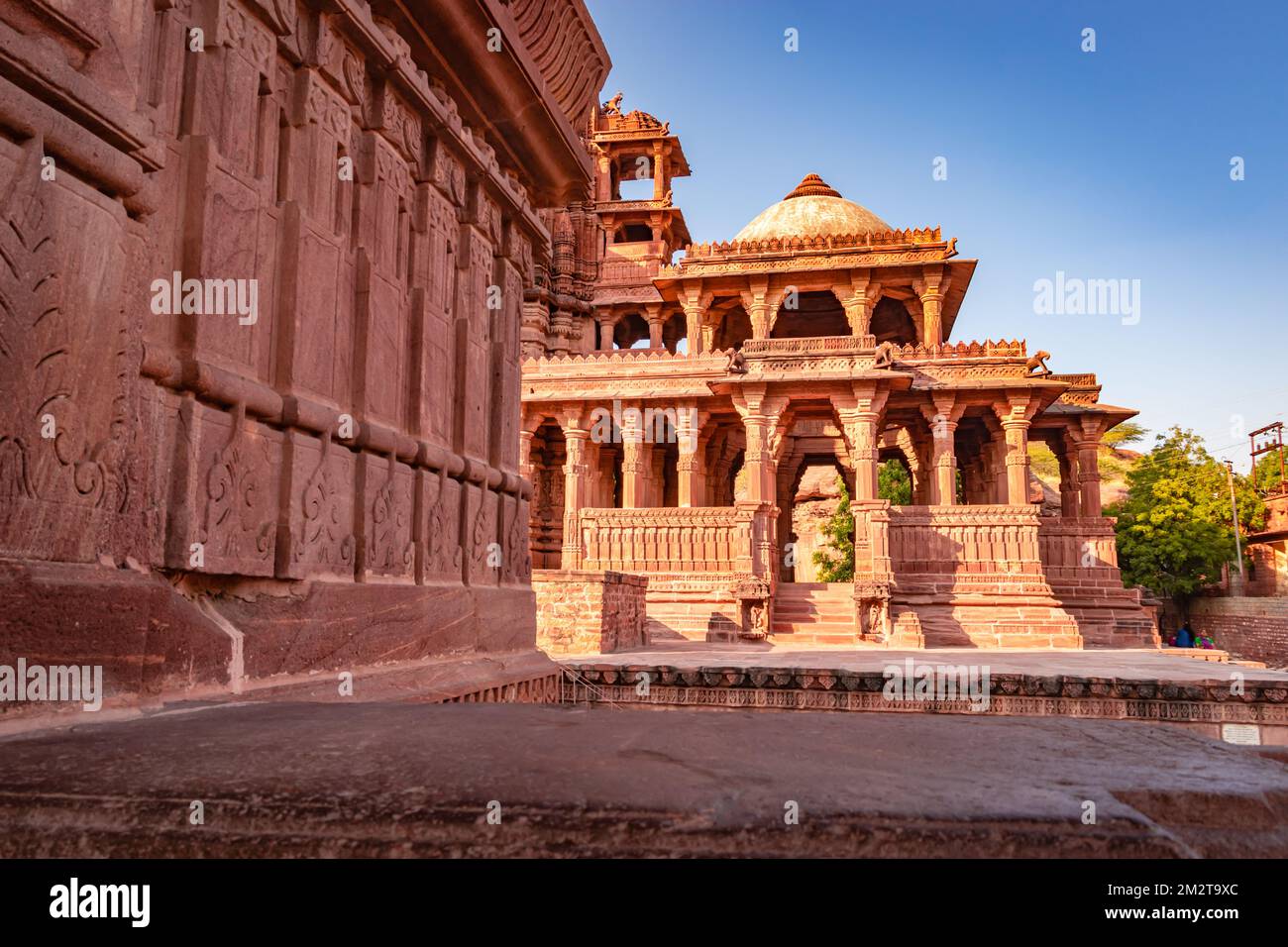 ancient hindu temple architecture with bright blue sky from unique ...