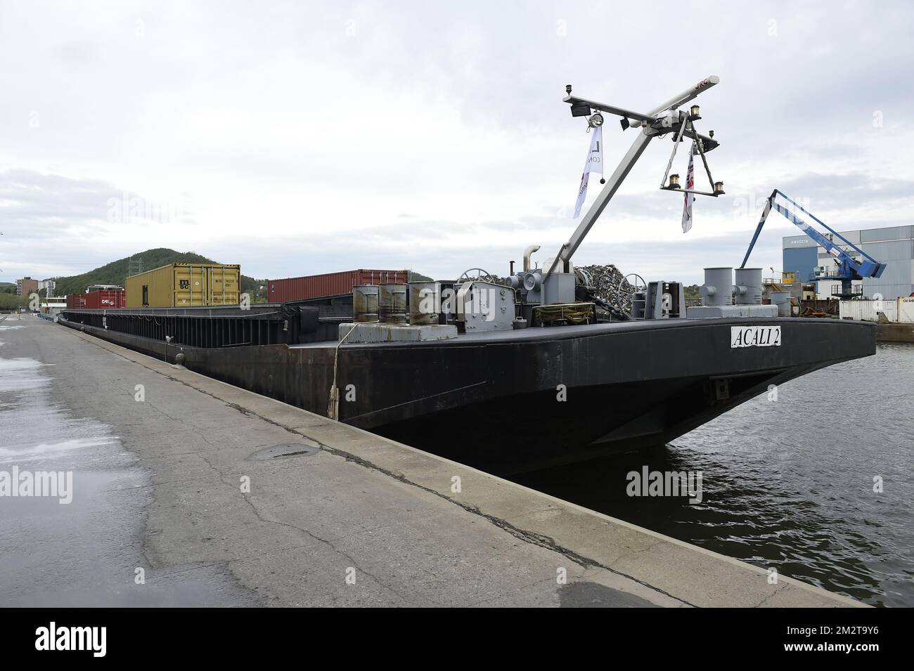 Illustration picture shows AB InBev during the presentation of the ...