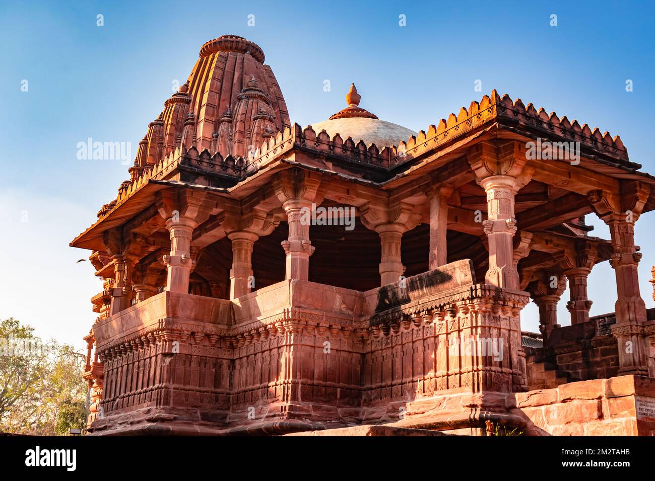 ancient hindu temple architecture with bright blue sky from unique ...