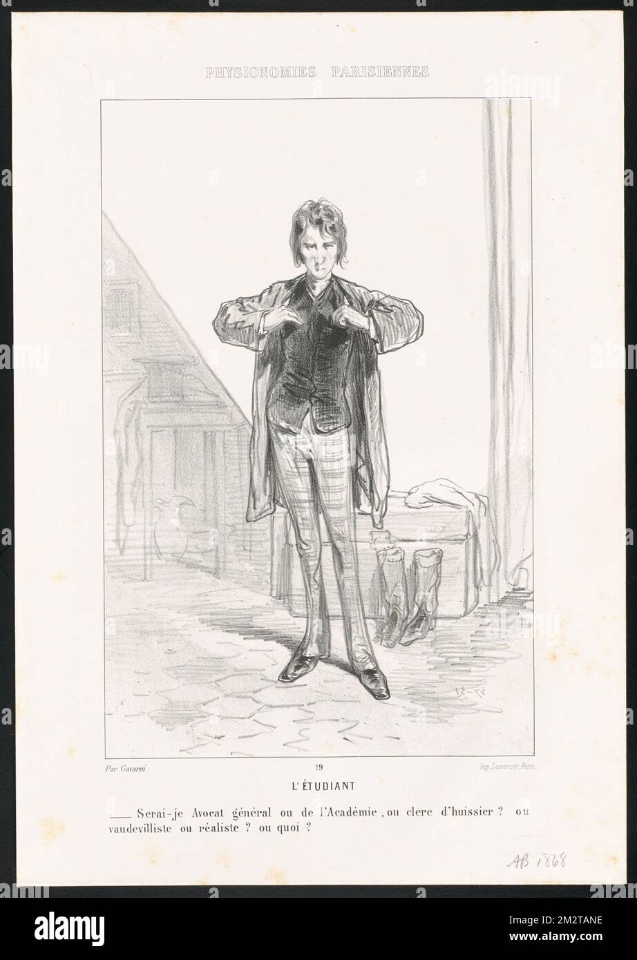 L'Étudiant. - Serai-je avocat général, ou de l'Académie, ou clerc d ...