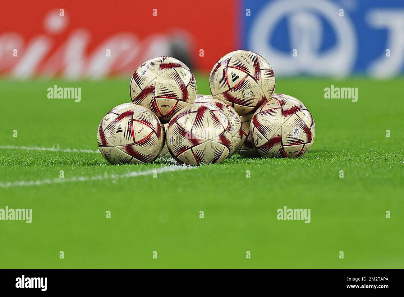 The FIFA World Cup official balls Al Hilm during the FIFA World Cup ...