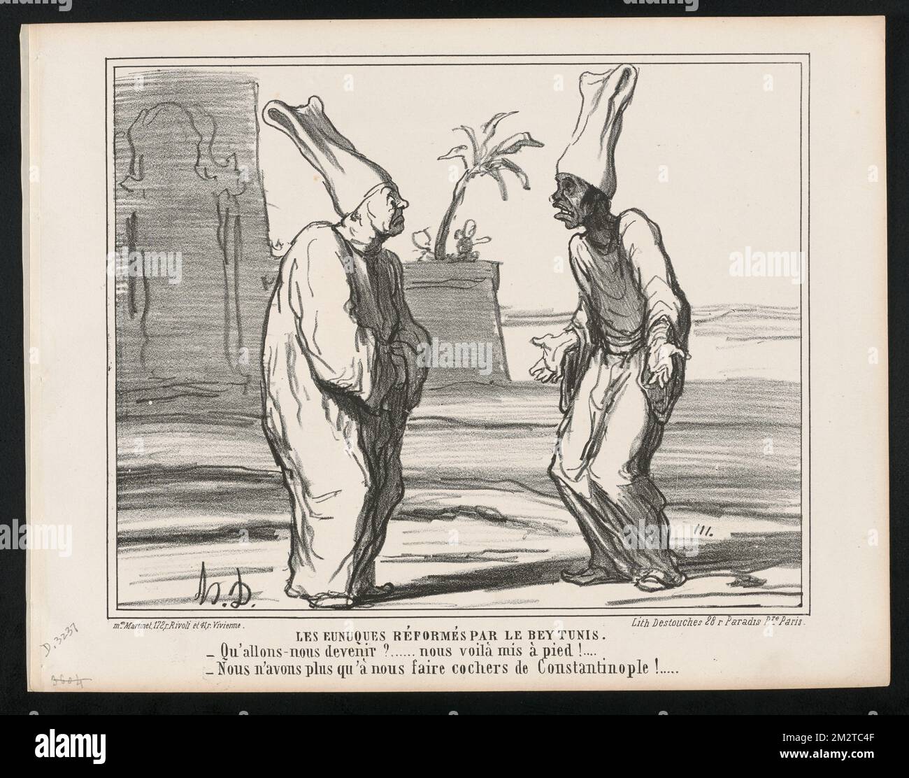 Les eunuques réformés par le Bey de Tunis. Honoré Daumier (1808-1879 ...