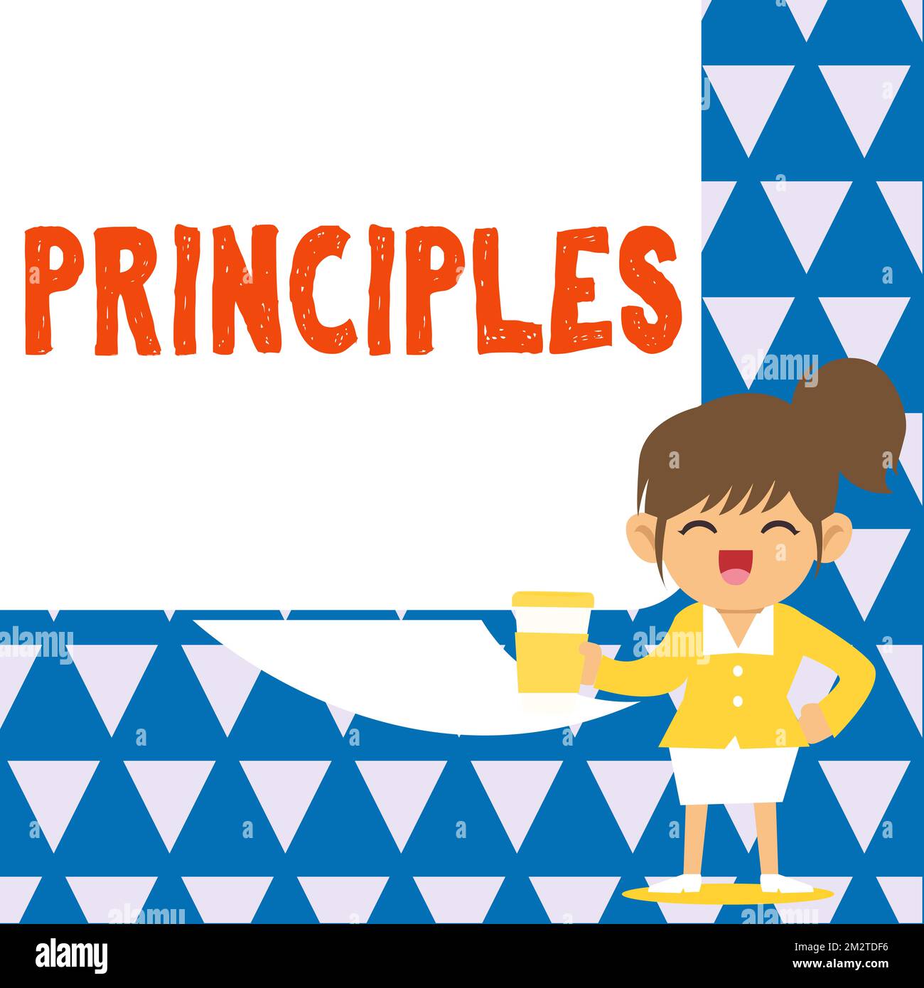 Text caption presenting Principles. Concept meaning fundamental truth ...