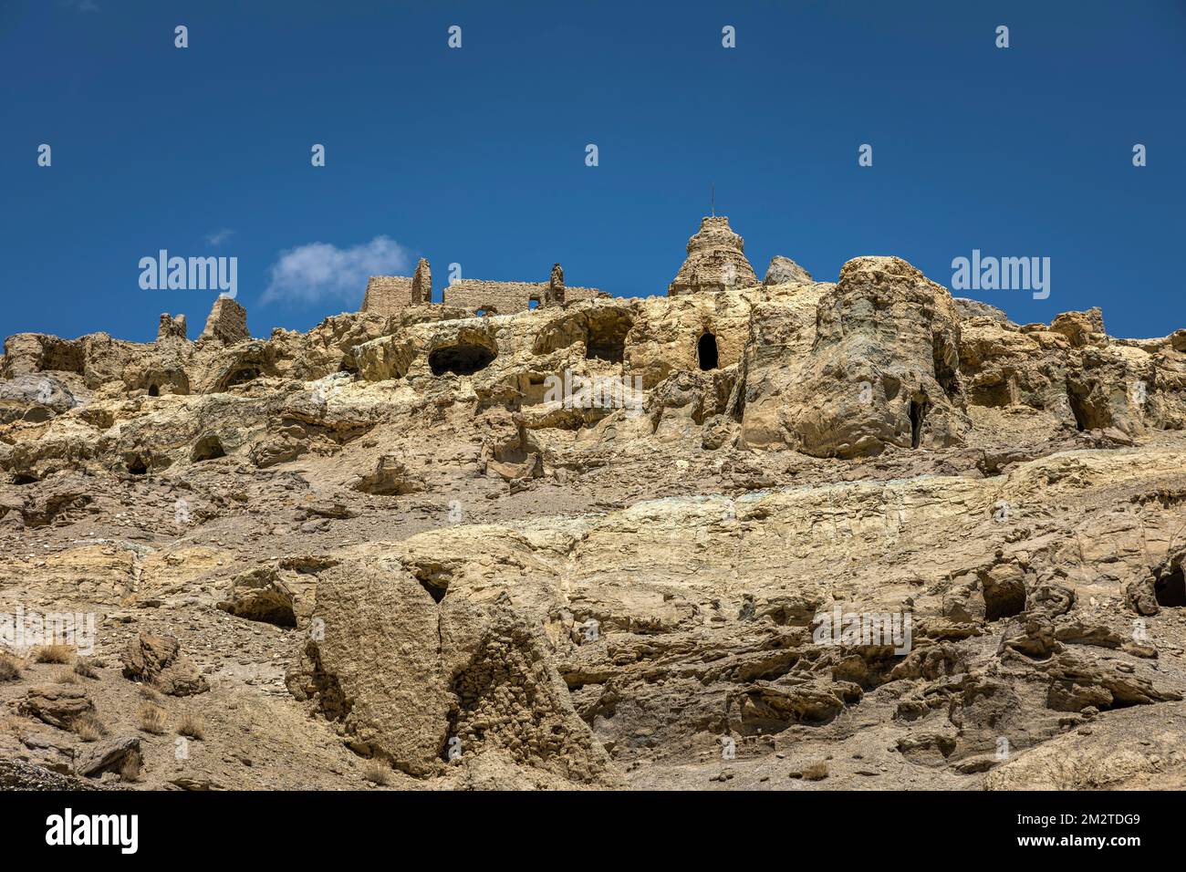 The ruins of Guge Kingdom.Tuolin, Zanda County, Tibet, China Stock ...