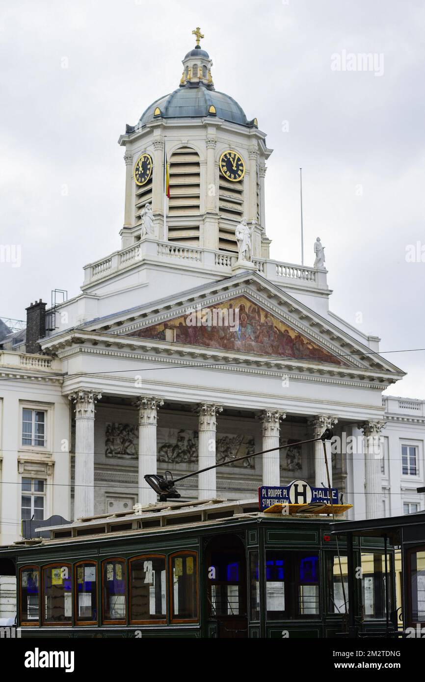 Illustration picture shows an old tram at the presentation of the new ...