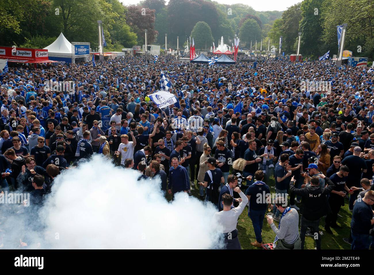 Illustration picture shows Gent's supporters pictured ahead of a soccer ...