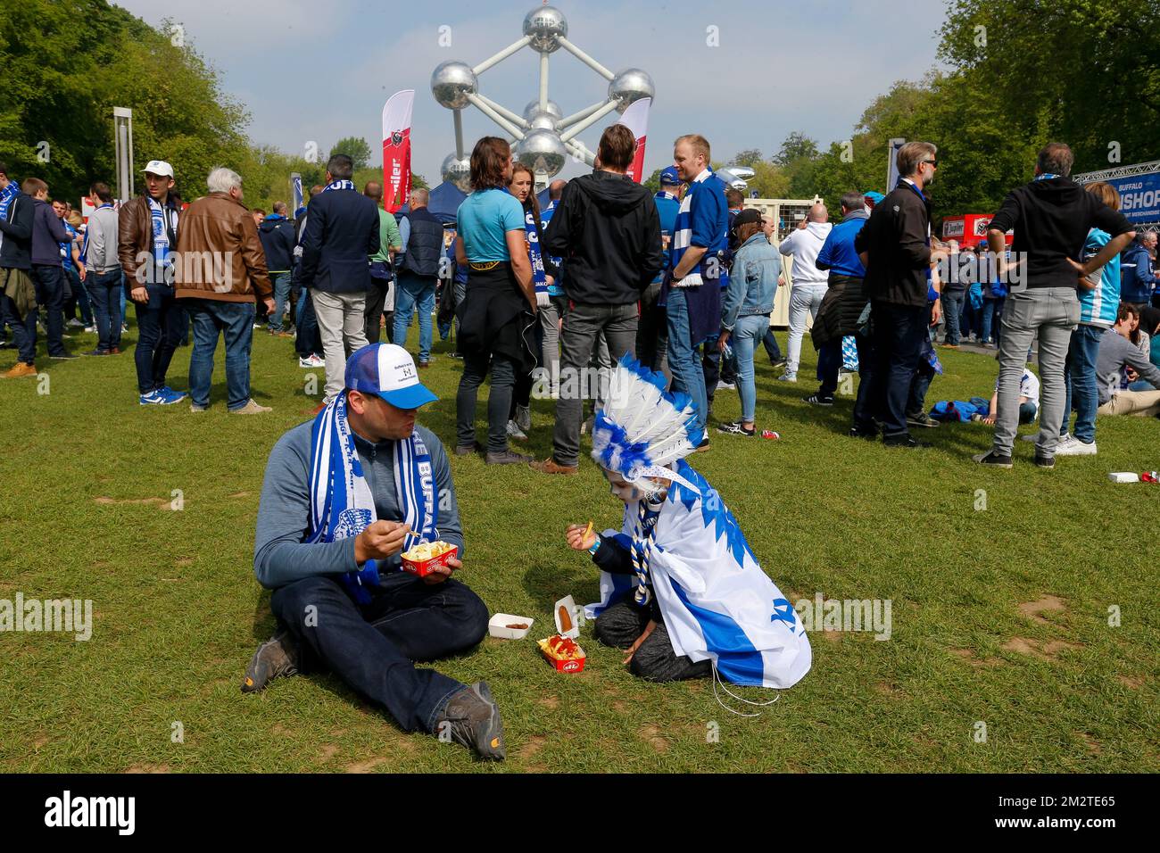 Illustration picture shows Gent's supporters pictured ahead of a soccer ...
