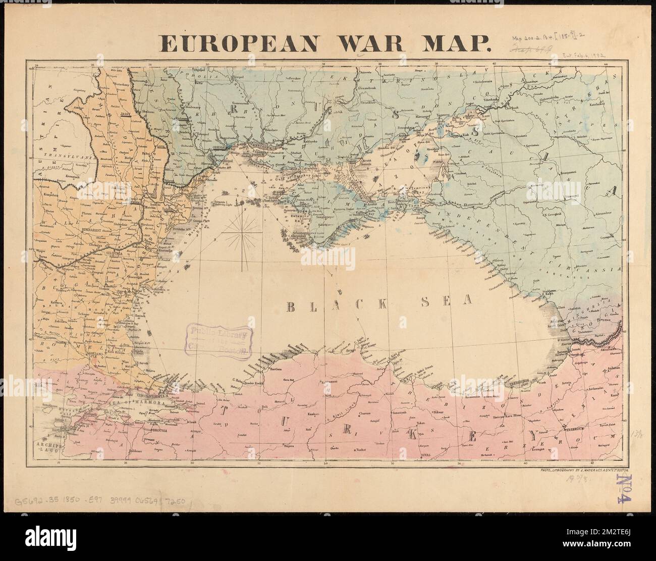 European war map , Black Sea Region, Maps Norman B. Leventhal Map ...