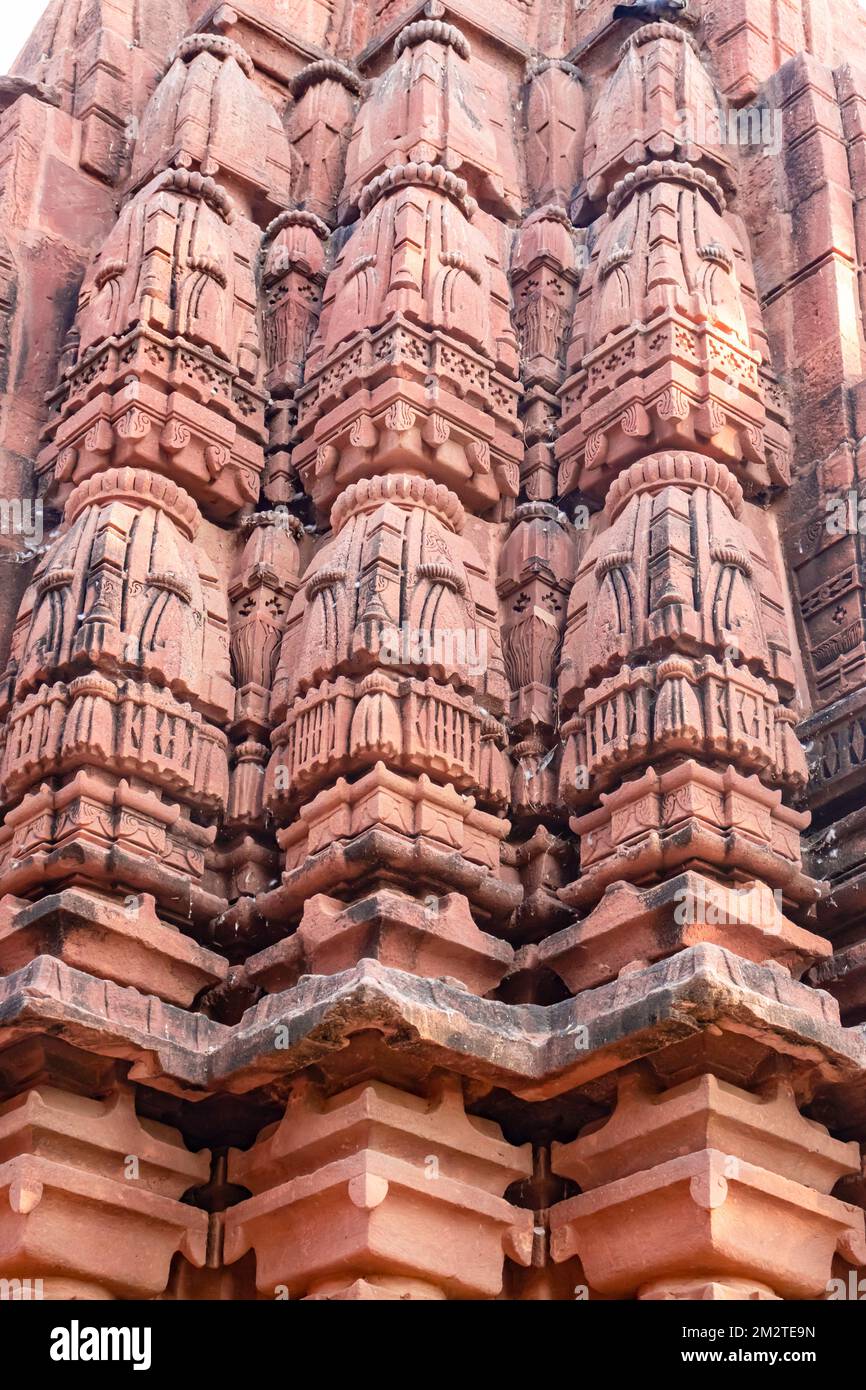 ancient hindu temple architecture from unique angle at day Stock Photo ...