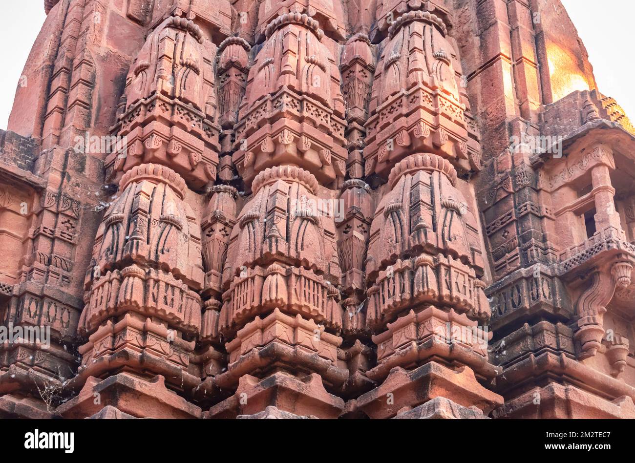 ancient hindu temple architecture from unique angle at day Stock Photo ...