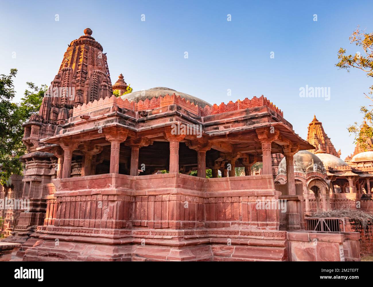ancient hindu temple architecture with bright blue sky from unique ...