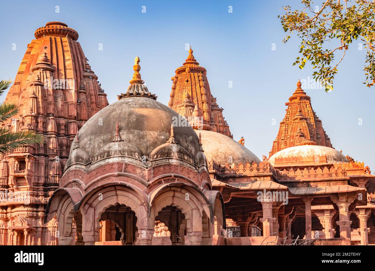 ancient hindu temple architecture with bright blue sky from unique ...