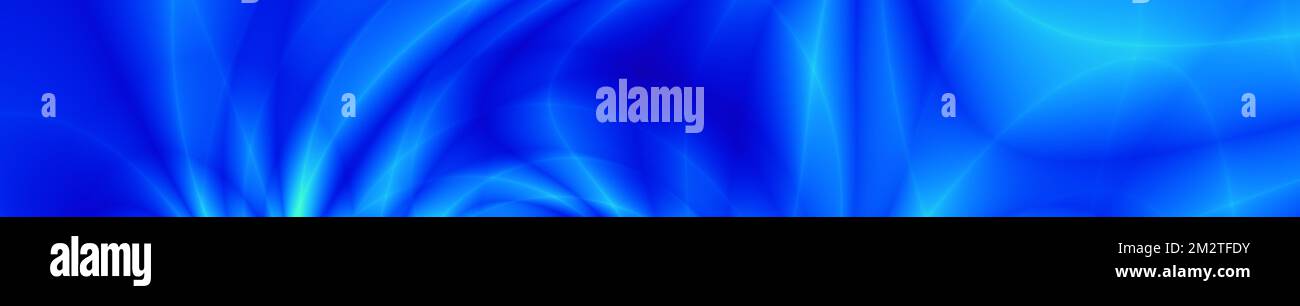 Fluid dark blue abstract header widescreen design Stock Photo - Alamy