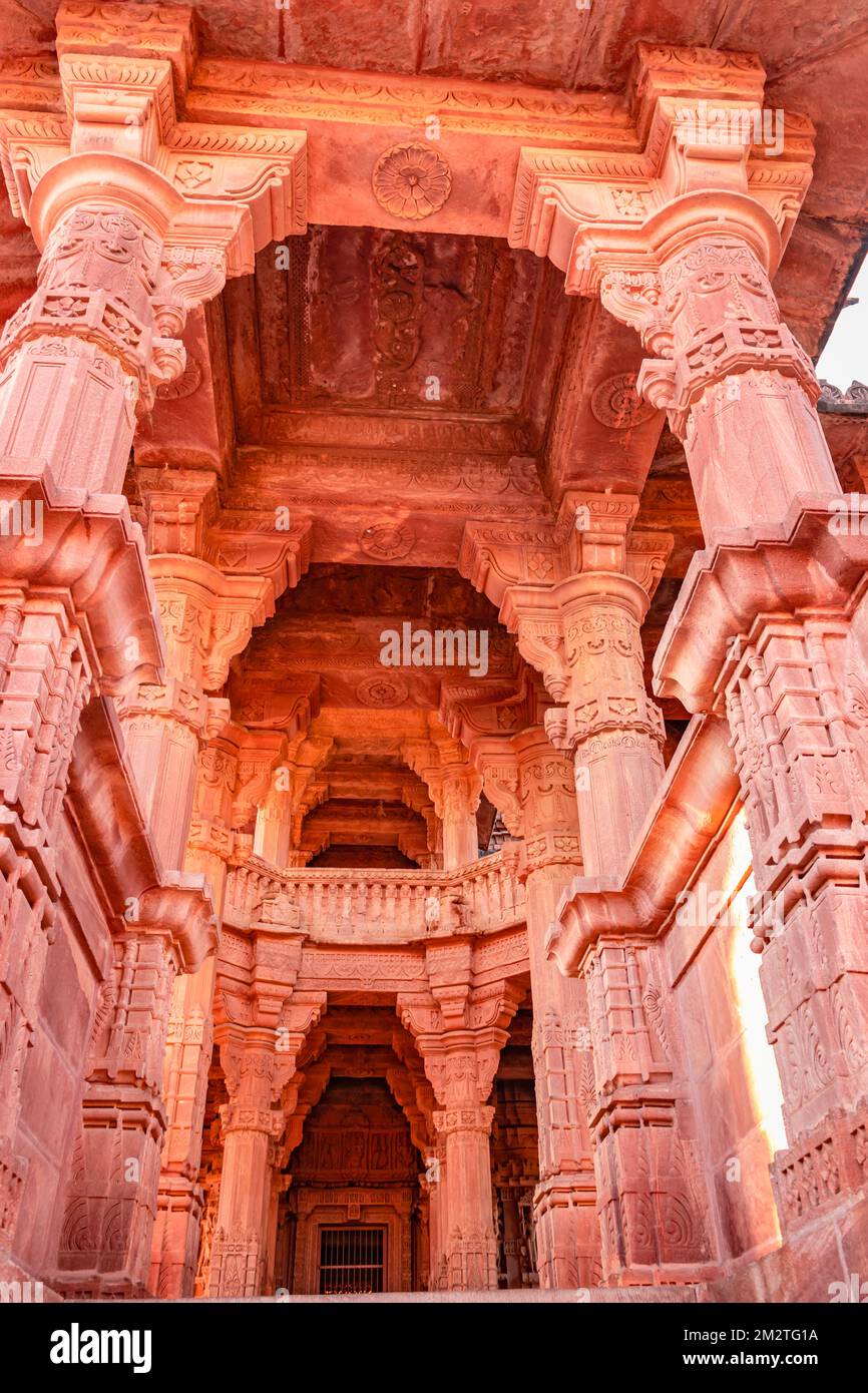 ancient hindu temple architecture from unique angle at day Stock Photo ...