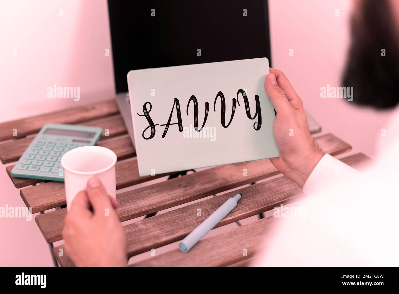 Conceptual caption Savvy. Word Written on having perception ...