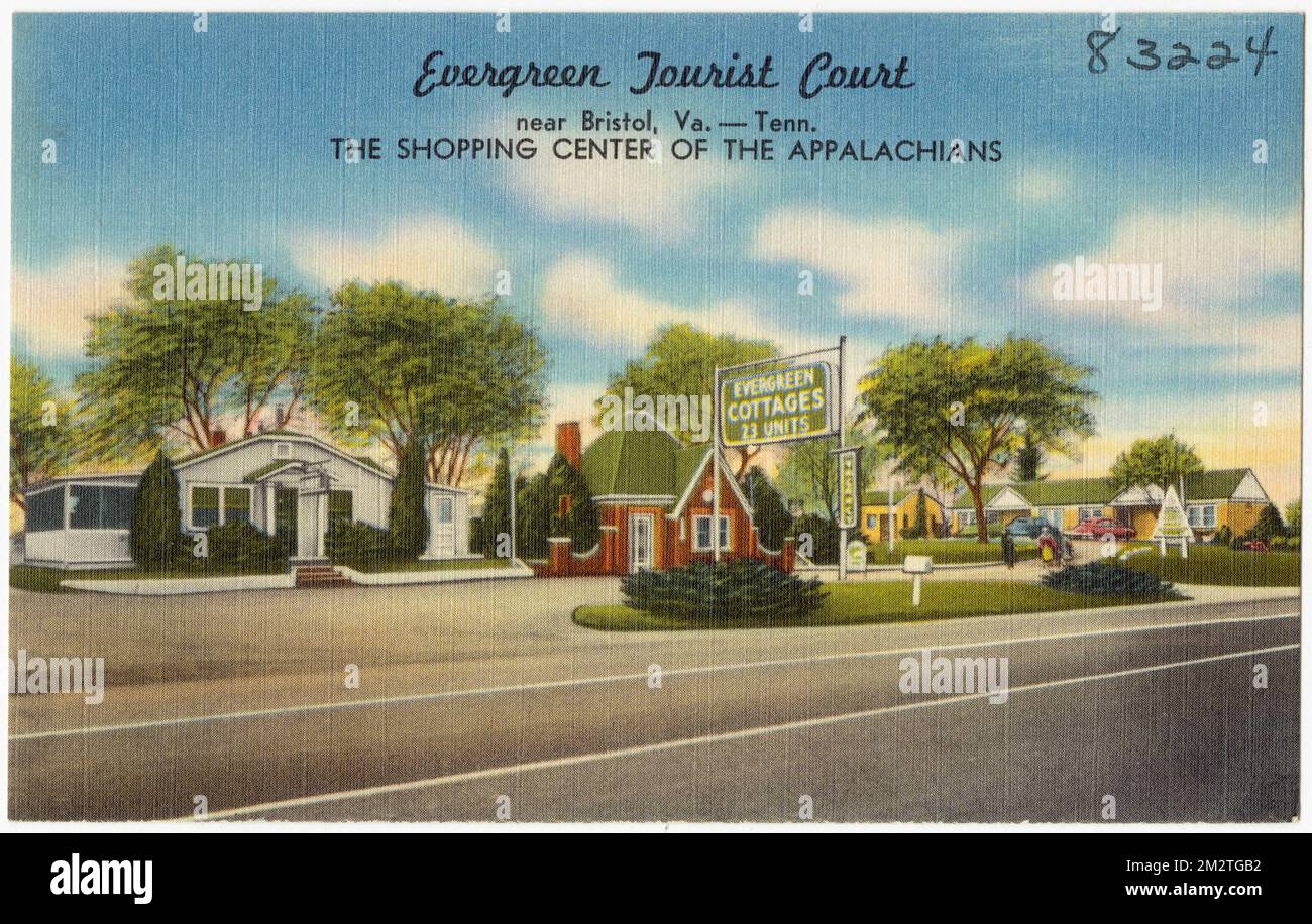 Evergreen Tourist Court, near Bristol, Va. -- Tenn., the shopping ...
