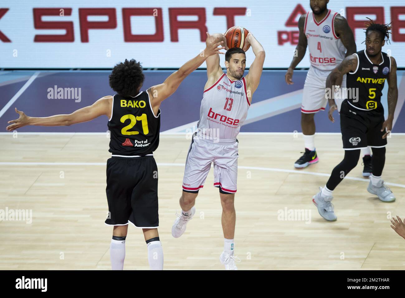 Bamberg's Daniel Schmidt pictured in action during a basketball match ...