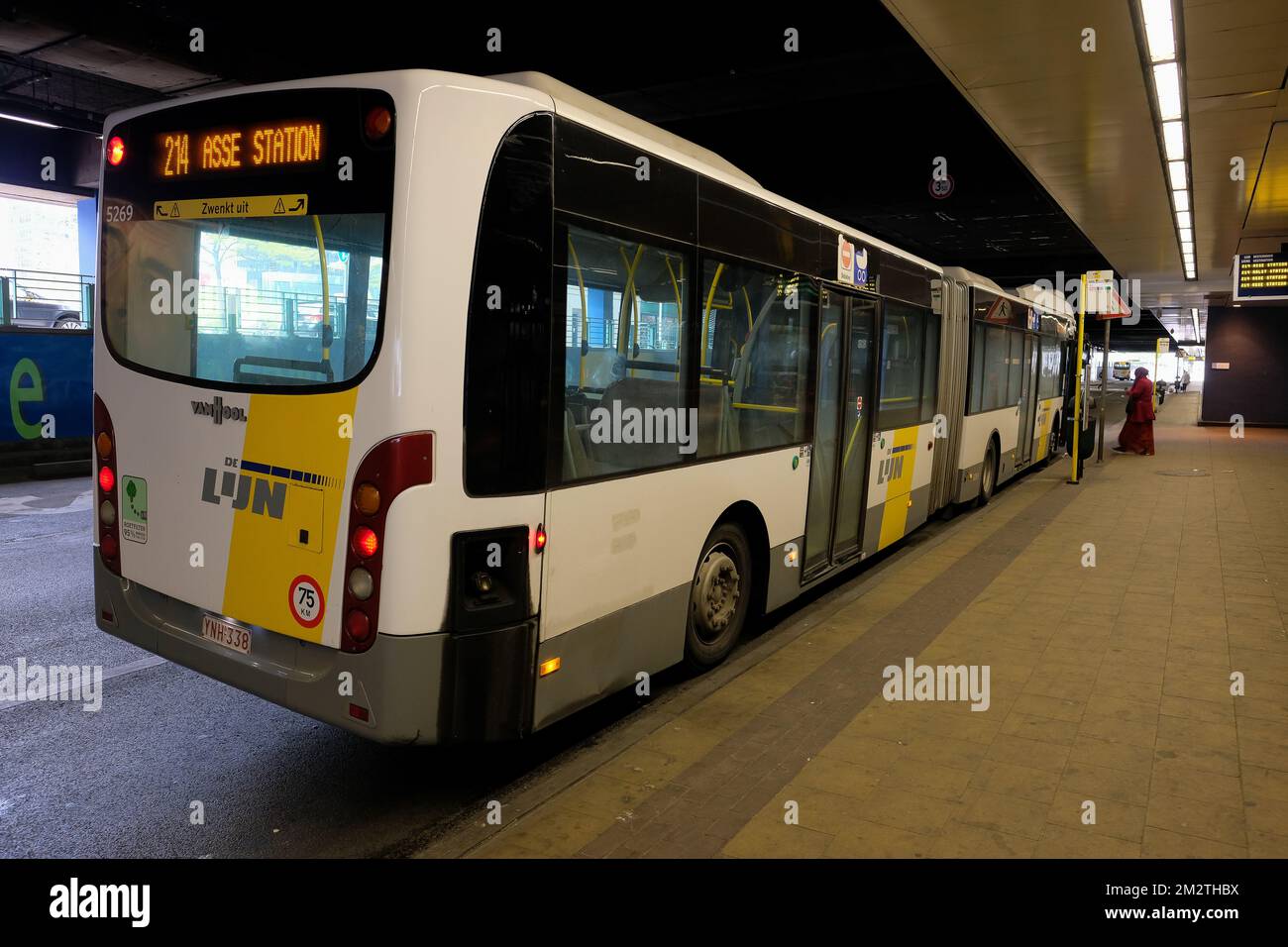 Illustration picture shows a bus at the Brussels' Noordstation/ Gare du ...