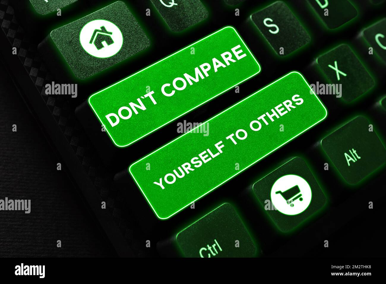 Conceptual caption Don'T Compare Yourself To Others. Business idea Be ...