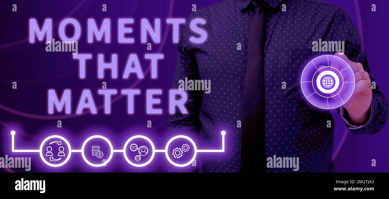 Inspiration showing sign Moments That Matter. Conceptual photo ...