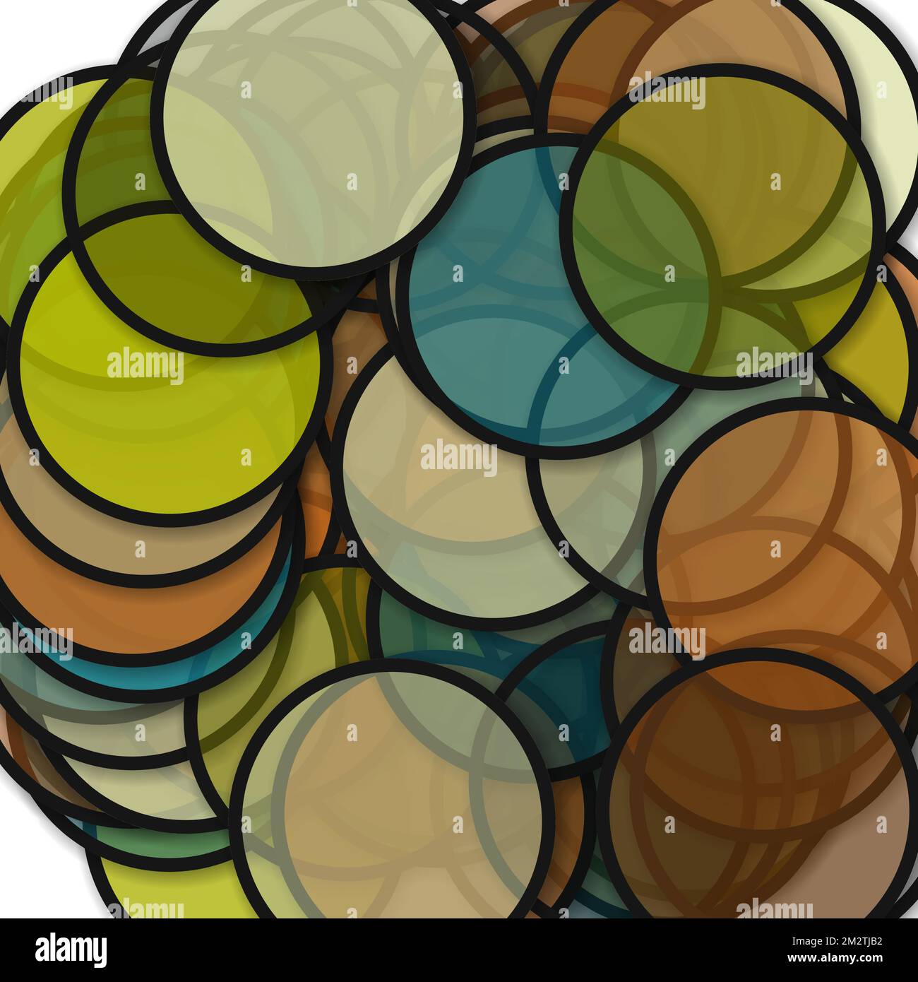 Circle shadows generative art background art illustration Stock Vector ...