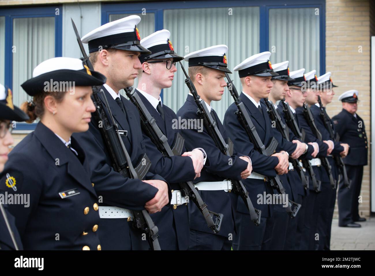 Illustration picture shows a visit to the naval base of Zeebrugge to ...