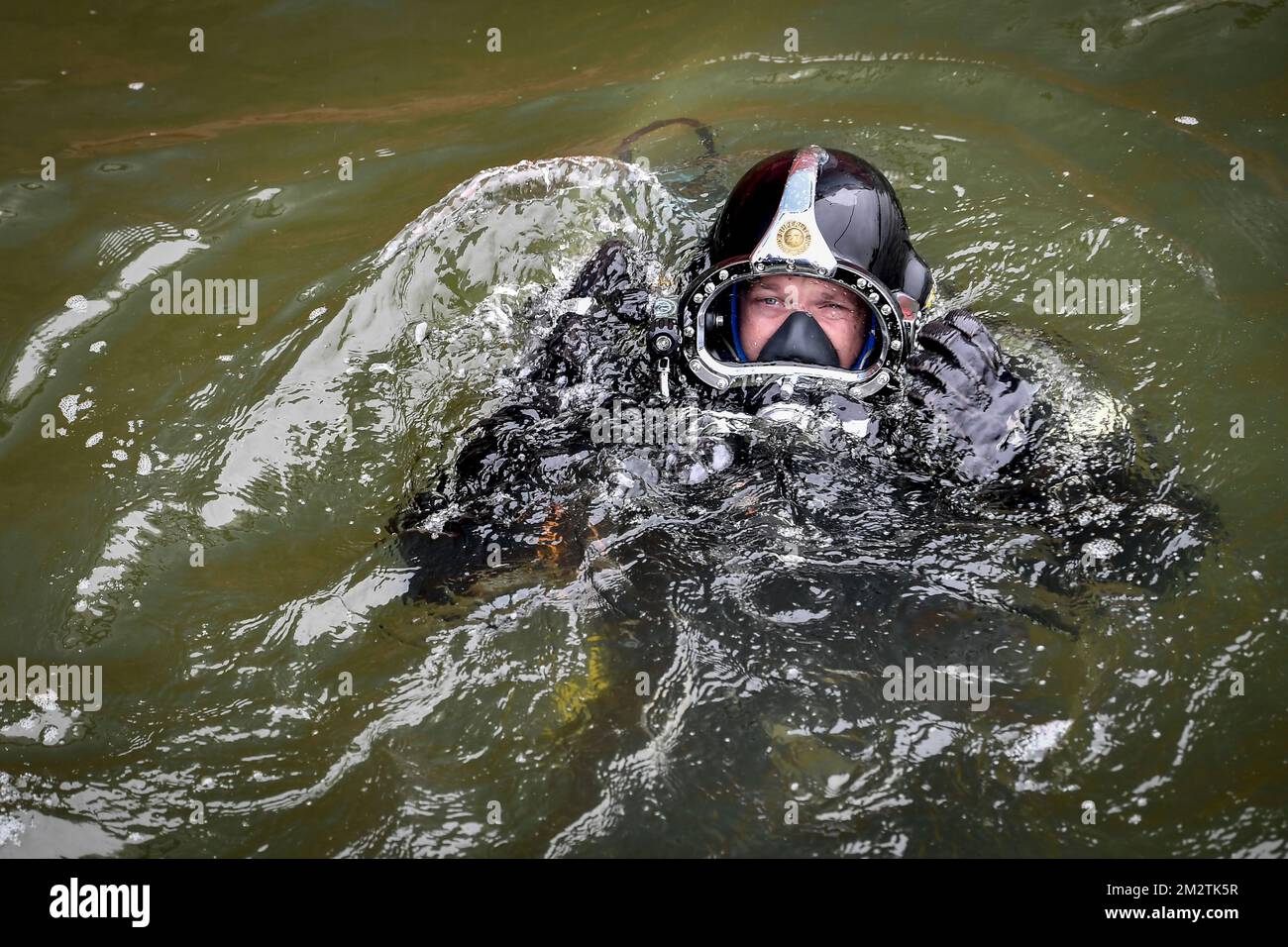 Illustration picture shows a diver during a press visit during a ...