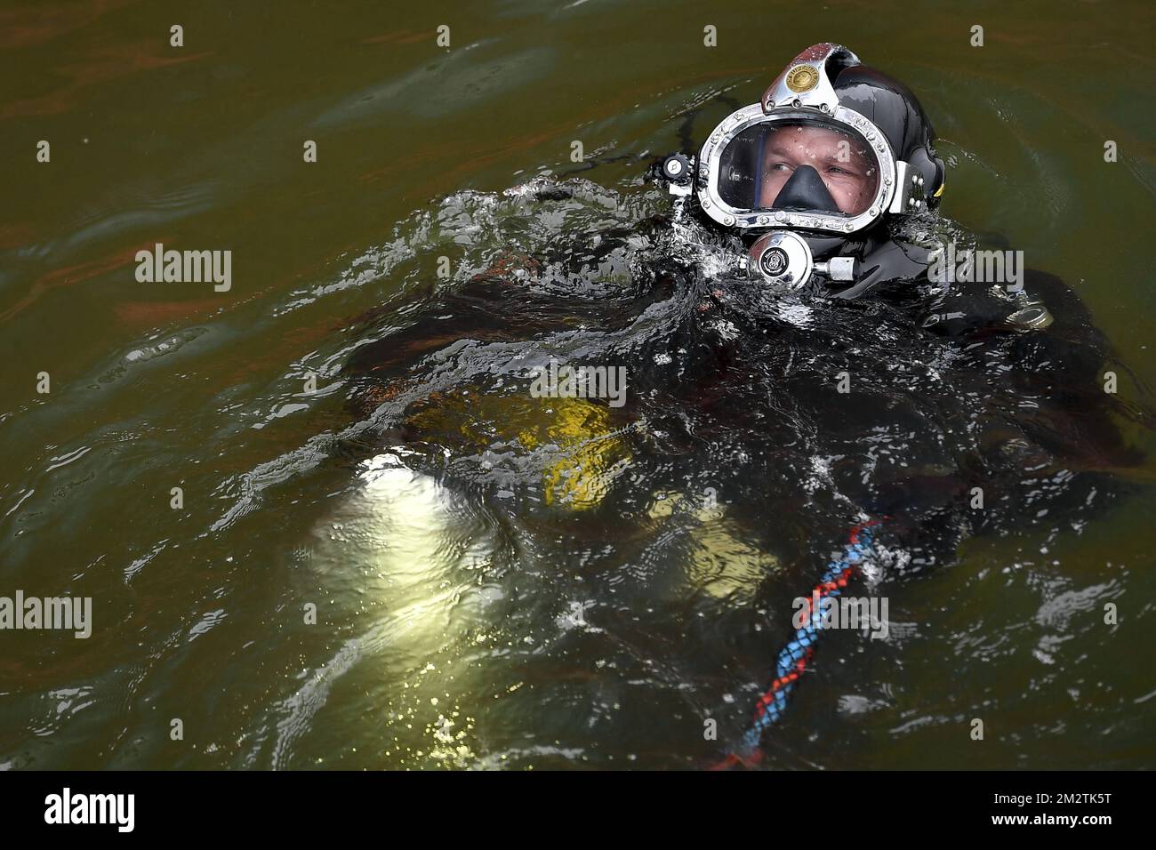 Illustration picture shows a diver during a press visit during a ...