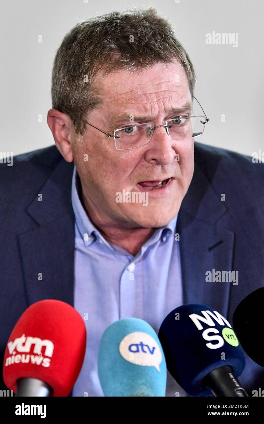 Chairman Rob Hobin pictured during a press conference of the Antwerp ...