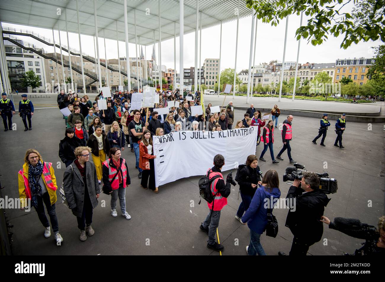 Illustration picture taken during a student strike action, organized by ...