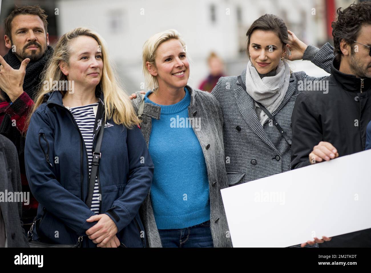 actress Kristine Van Pellicom and Actress Tine Embrechts pictured ...