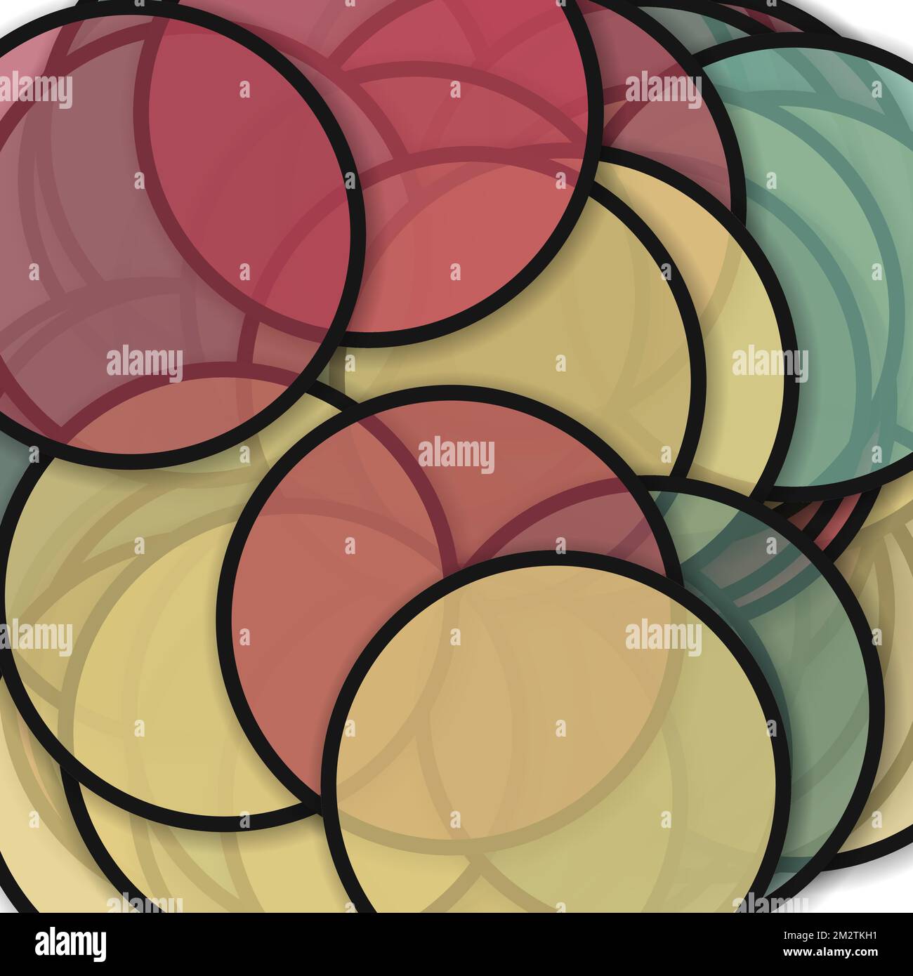 Circle shadows generative art background art illustration Stock Vector ...