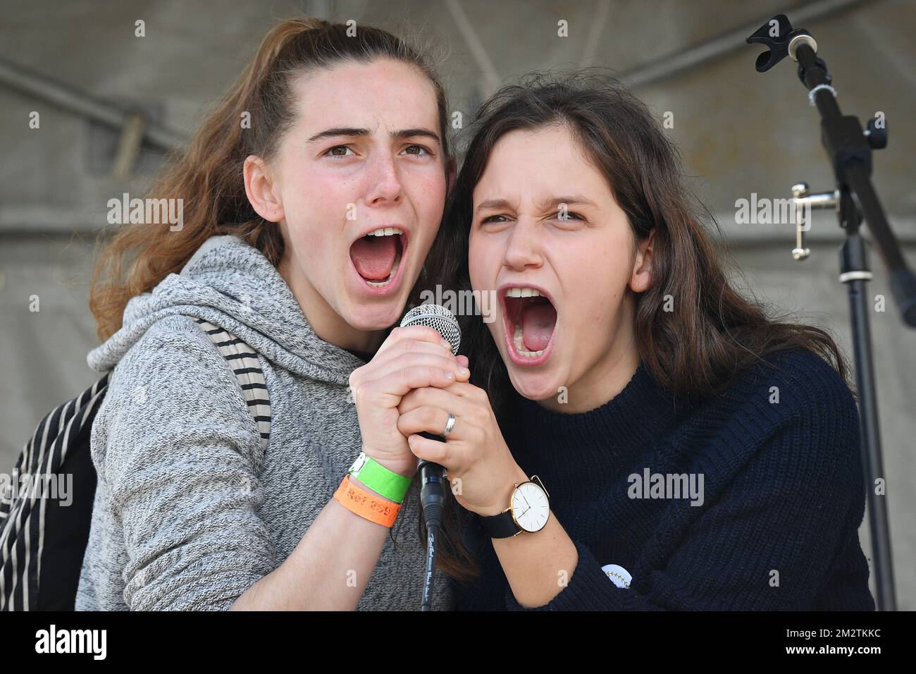 Climate activist Adelaide Charlier and Climate activist Julie Schummer ...