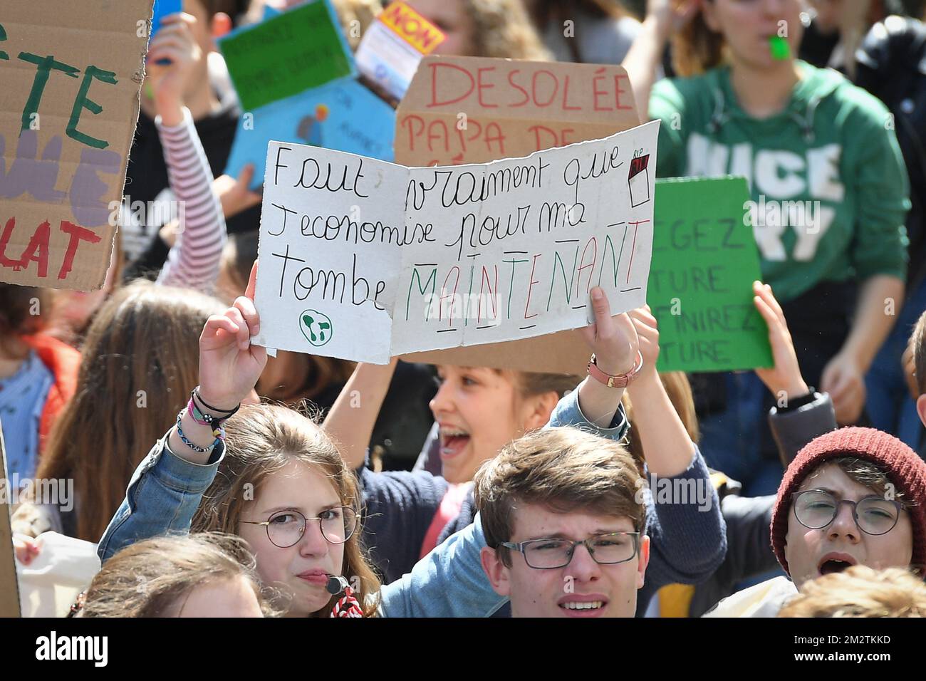 Illustration picture taken during a student strike action, organized by ...