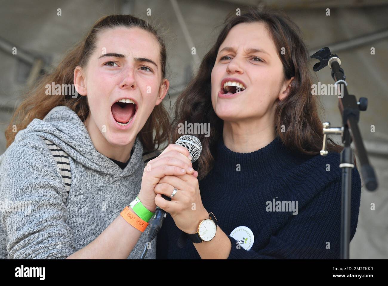 Climate activist Adelaide Charlier and Climate activist Julie Schummer ...