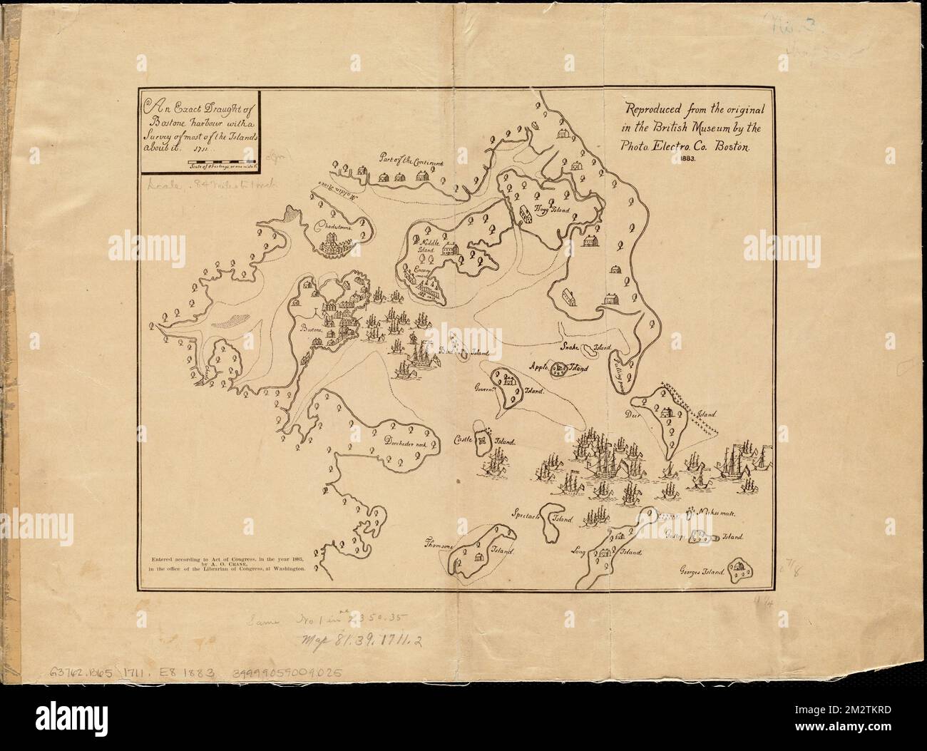 An exact draught of Bostone harbour with a survey of most of the ...