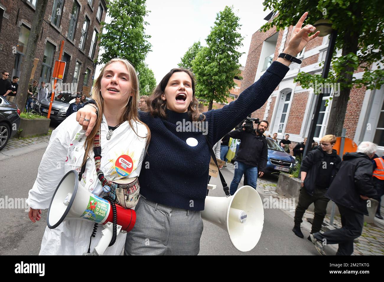 Climate activist Apolline Depuis and Climate activist Julie Schummer ...