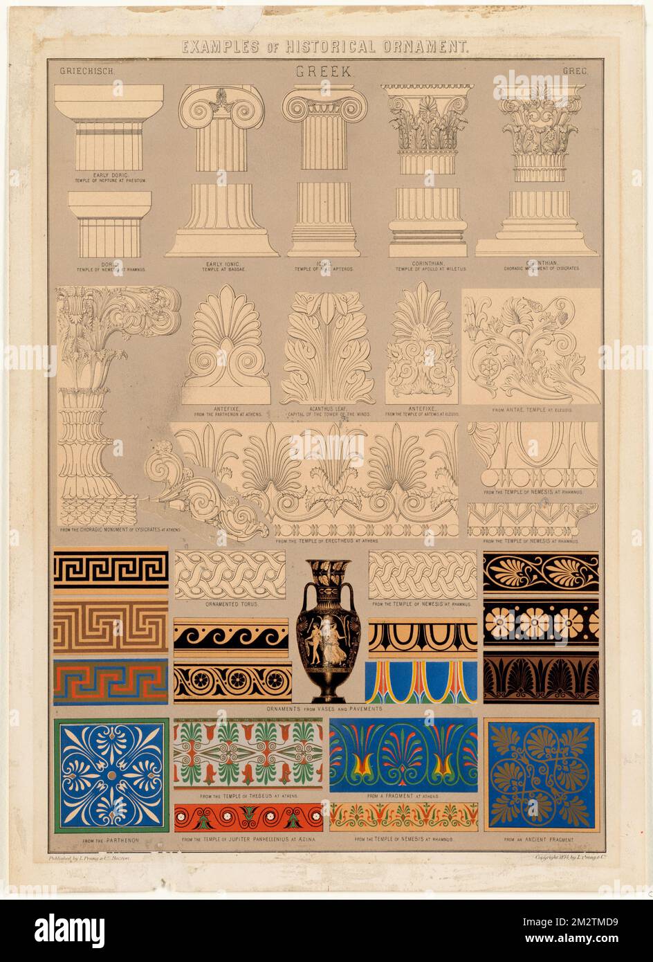 Examples of historical ornament, Greek , Architectural decorations ...