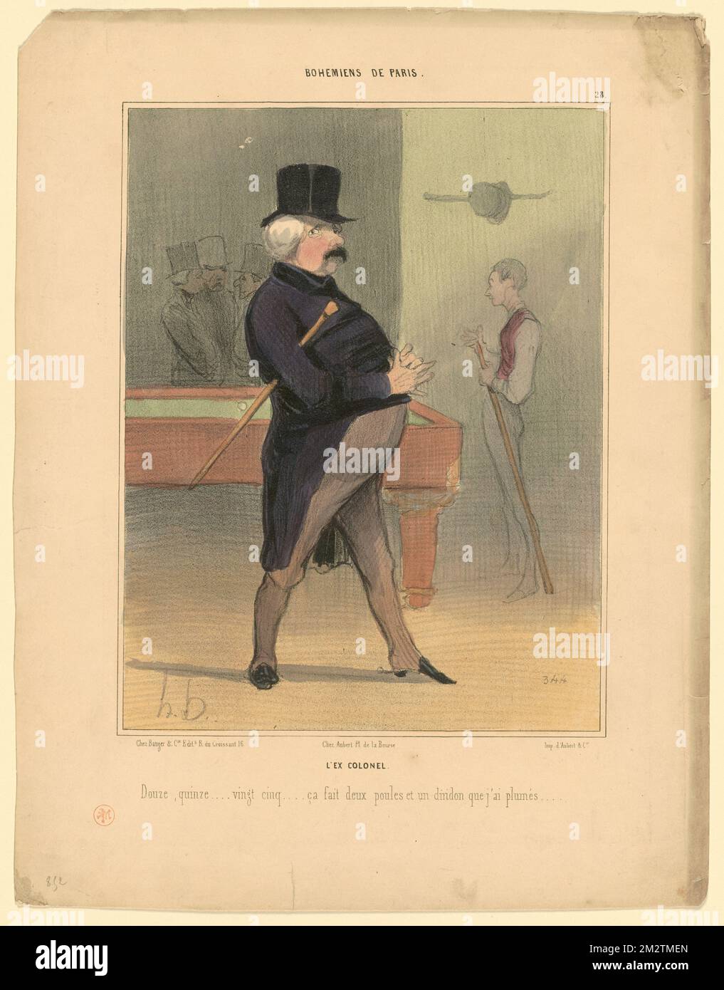 L'Ex-colonel. Honoré Daumier (1808-1879). Lithographs Stock Photo - Alamy