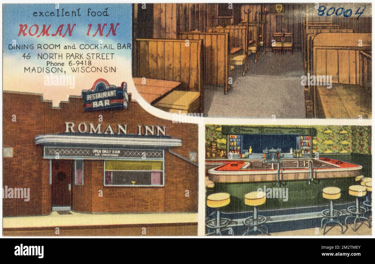 Excellent food, Roman Inn, dining room and cocktail bar, 46 North Park ...