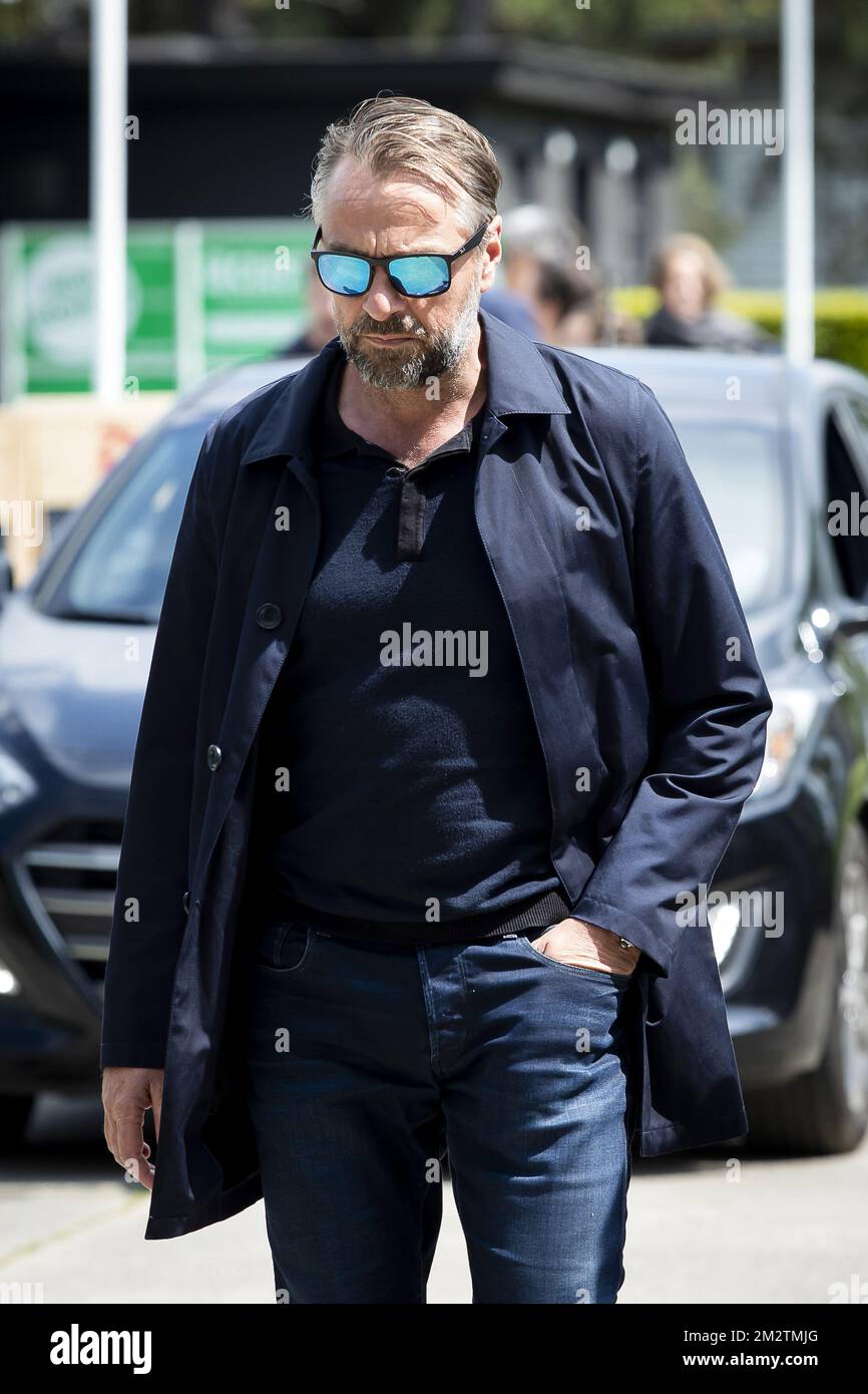 Tom Waes pictured after the funeral ceremony for radio presenter ...