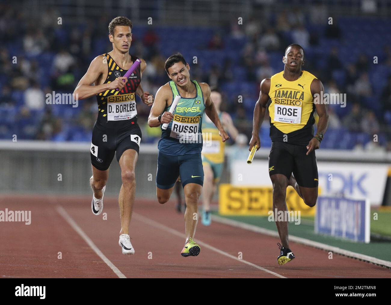 Belgian Dylan Borlee pictured during the 4x400m mixed at the IAAF World ...