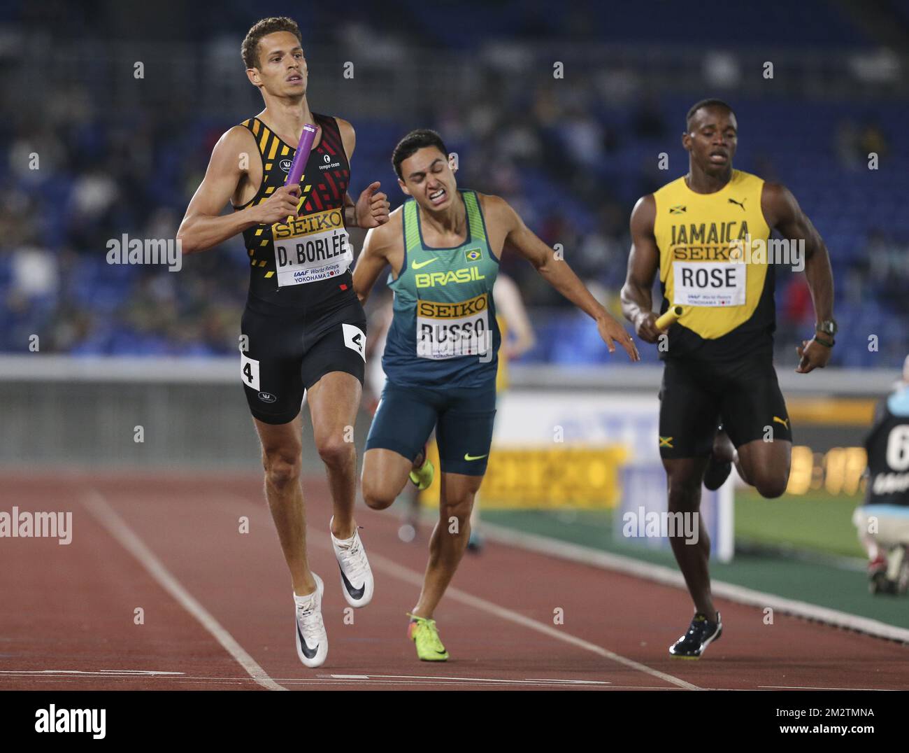 Belgian Dylan Borlee pictured during the 4x400m mixed at the IAAF World ...
